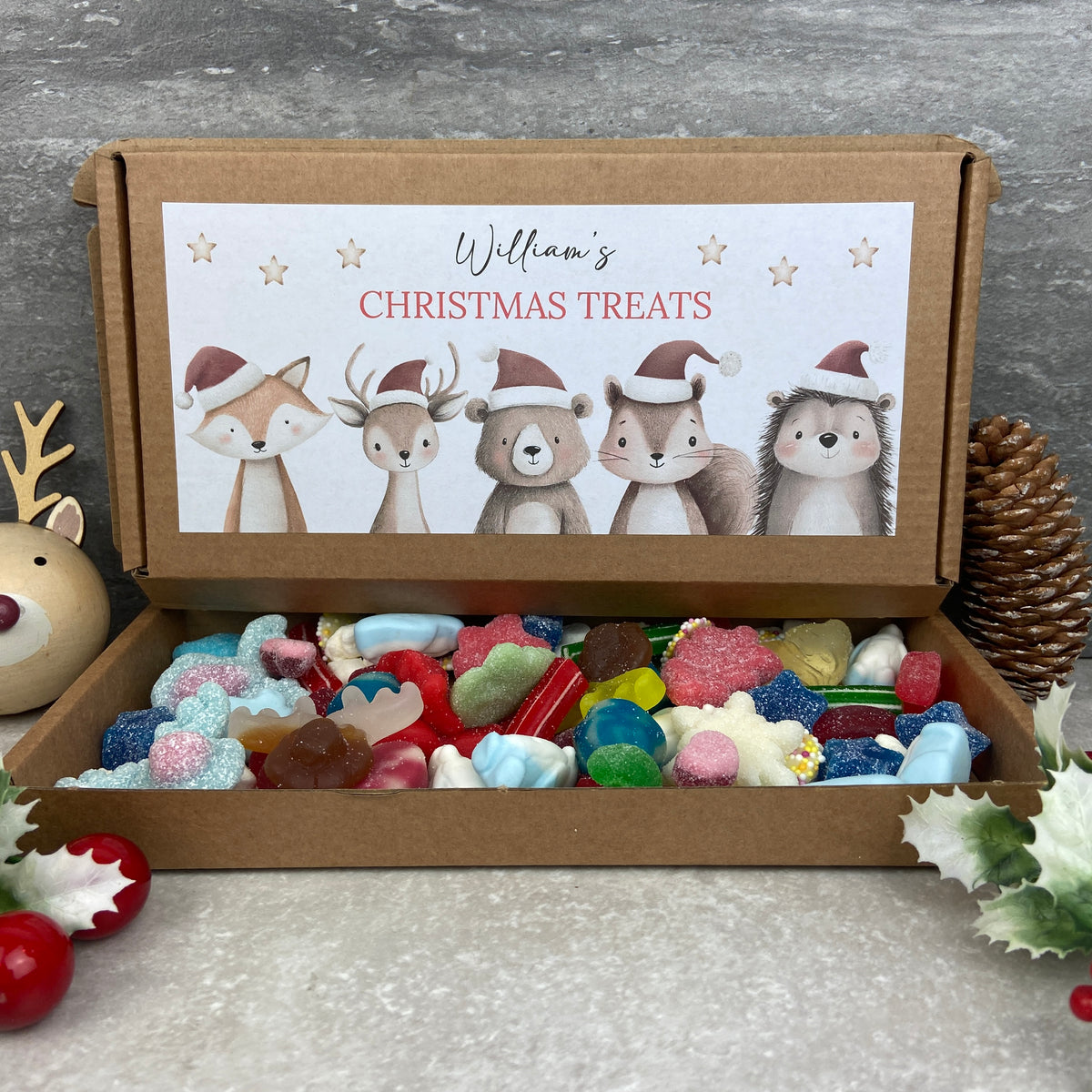 Personalised Christmas Sweet Box - Festive Friends – The Persnickety Co