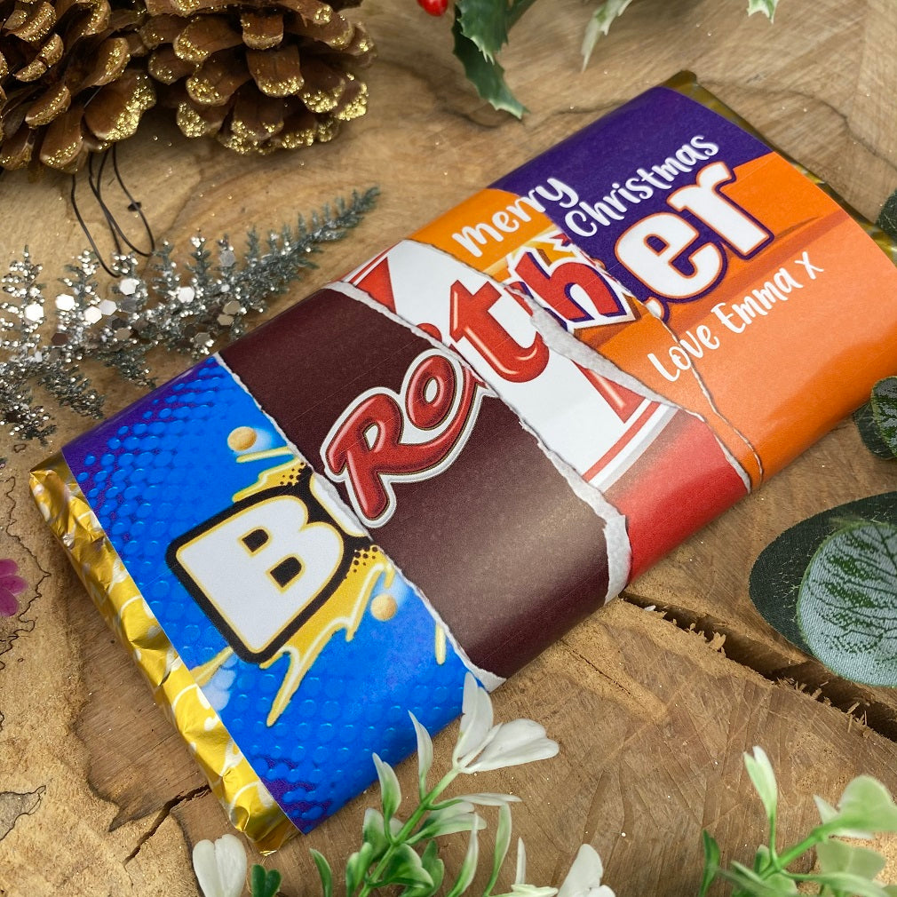 Personalised Brother Chocolate Bar | Christmas Gift | Persnickety Co ...