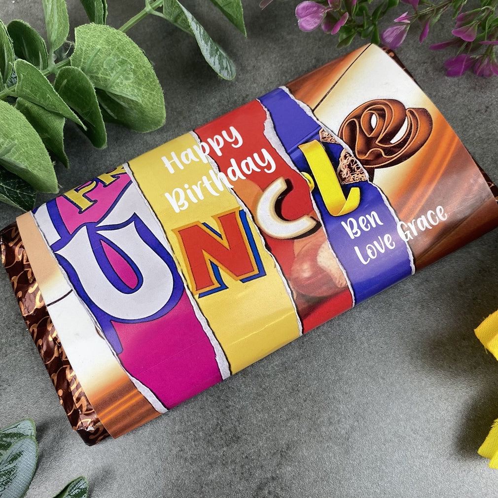 Personalised Uncle Chocolate Bar | Birthday Gifts | Persnickety Co ...